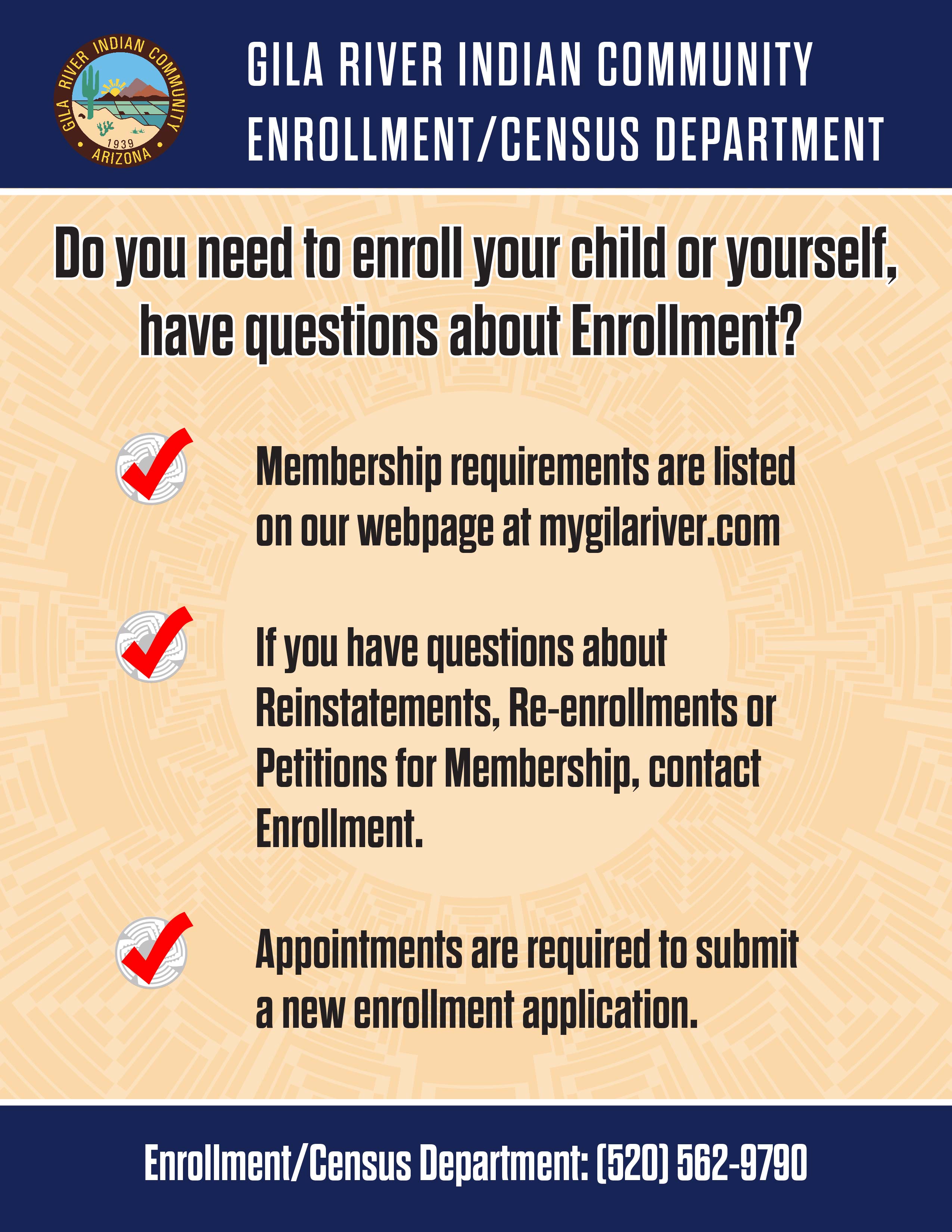 Enrollment/Census Department Gila River Indian Community